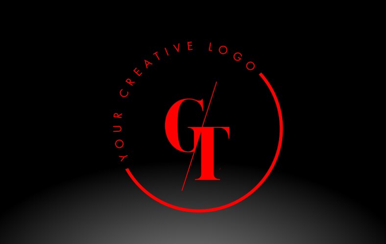 Gt g t swoosh letter logo design with modern Vector Image
