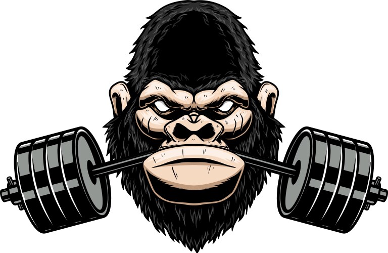 Terrible gorilla athlete Royalty Free Vector Image