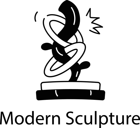 Sculpture display Royalty Free Vector Image - VectorStock