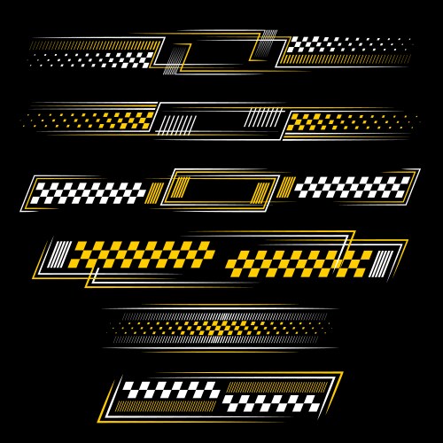 Sport car decal stripes speed lines racing Vector Image