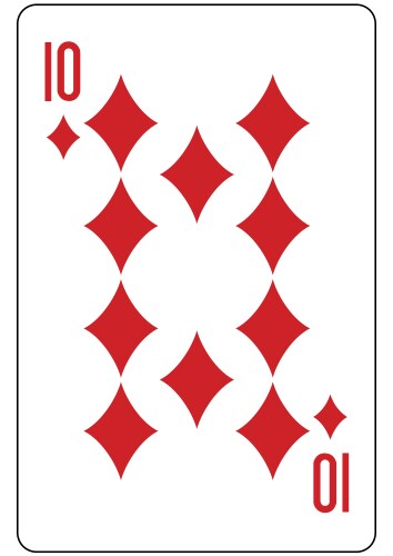 Card number 10 ten and star learning numbers Vector Image