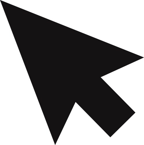 Black triangle icon modern simple mouse cursor Vector Image Black triangle icon modern simple mouse cursor Vector Image