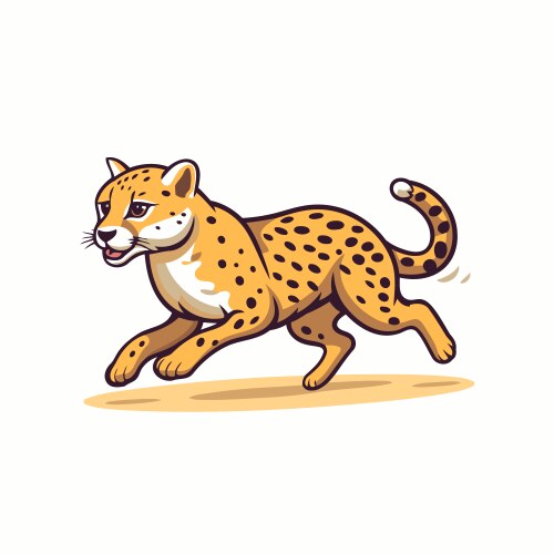 Cartoon Cheetah Running Vector Images (over 350)