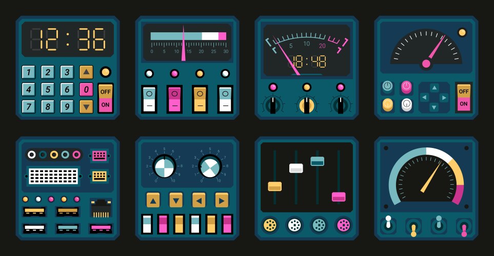 Data dashboard modern infographic ui interface Vector Image