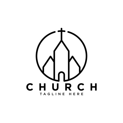 Template logo for churches and christian Vector Image