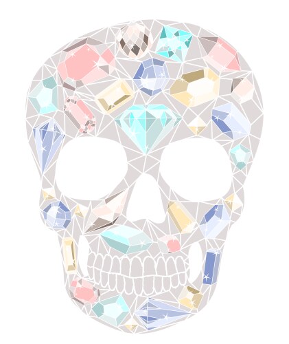 Abstract skull lace ornament Royalty Free Vector Image