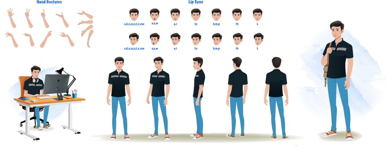 Character Turnaround Vector Images (92)