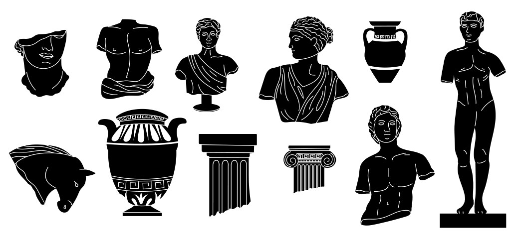 Black and White Greek Gods Vector Images (over 6,300)