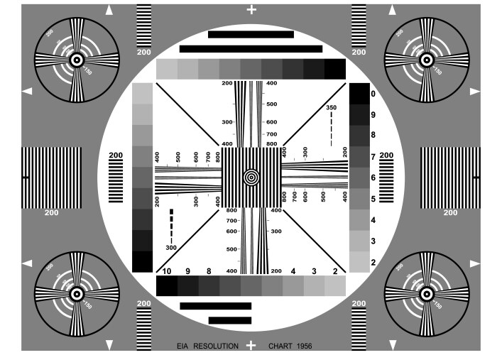 Ueit test chart Royalty Free Vector Image - VectorStock