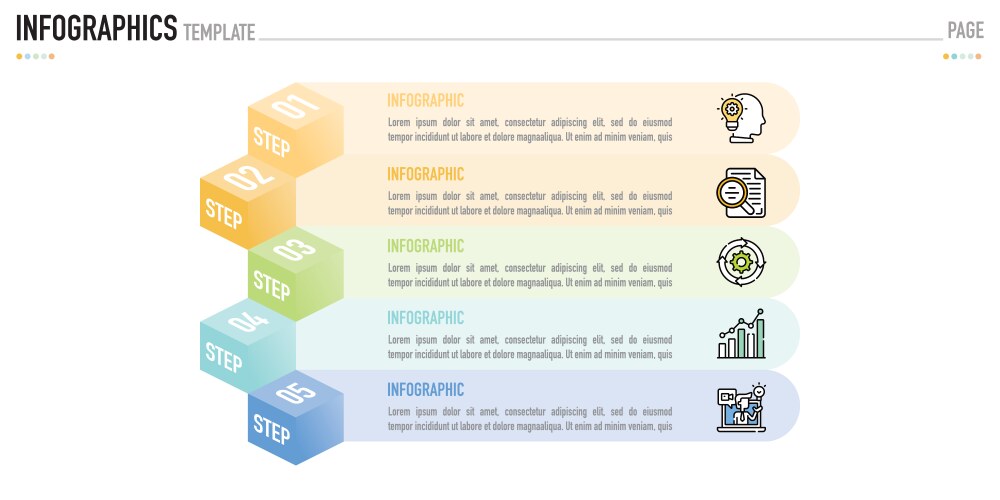 Rectangular infographic for business presentation Vector Image