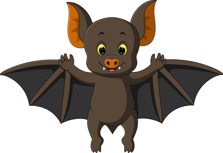 Bat cartoon Royalty Free Vector Image - VectorStock