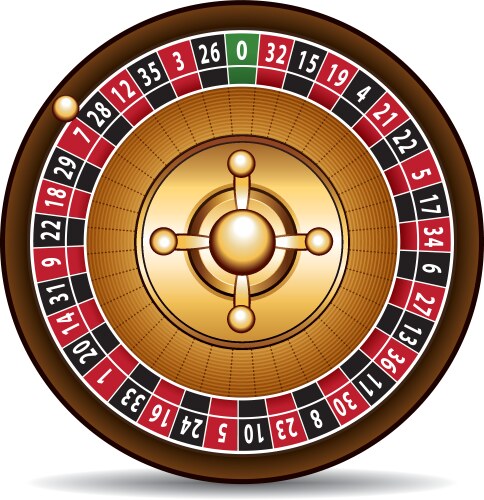 Realistic roulette isolated Royalty Free Vector Image