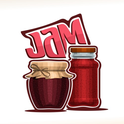 Strawberry jam Royalty Free Vector Image - VectorStock
