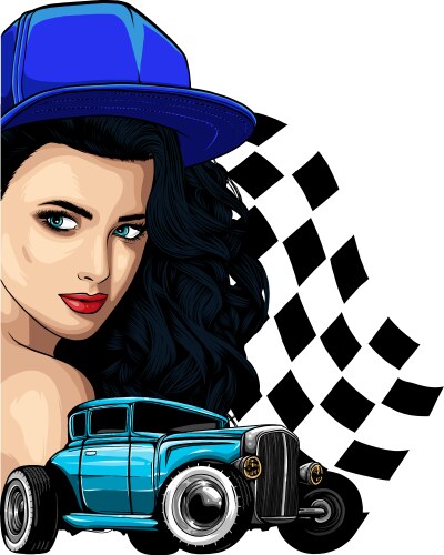 Hot Rod Girls Vector Images (55)