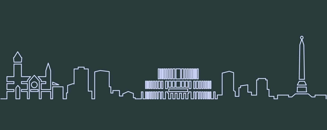 Minsk dark line simple minimalist skyline Vector Image