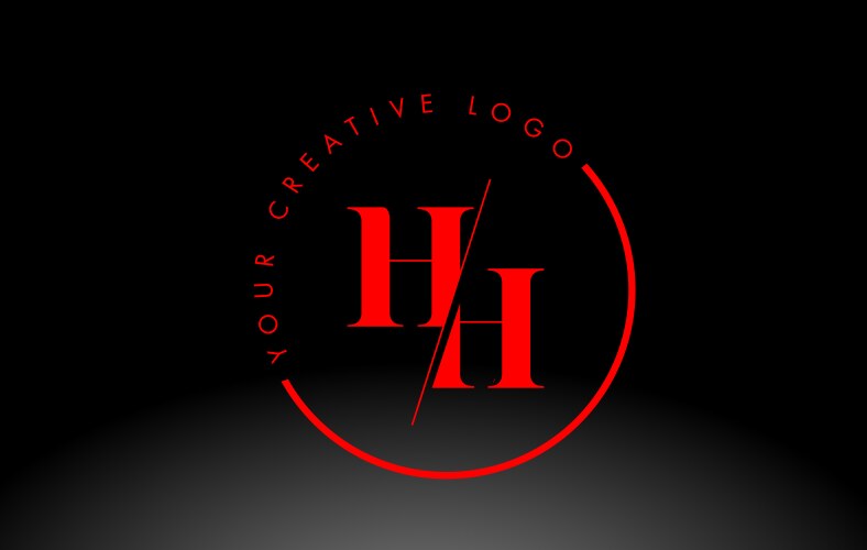 Red cb serif letter logo design with creative Vector Image