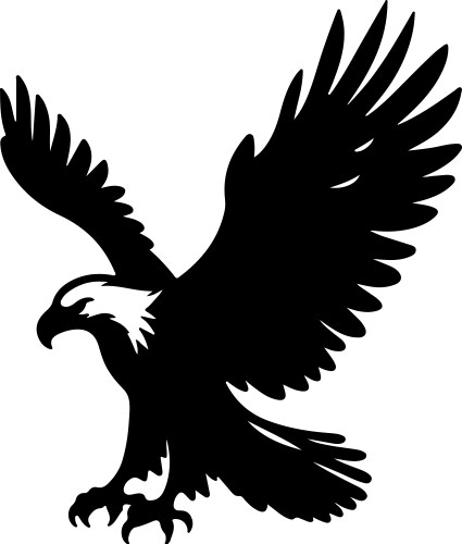 African fish eagle black and white design Vector Image