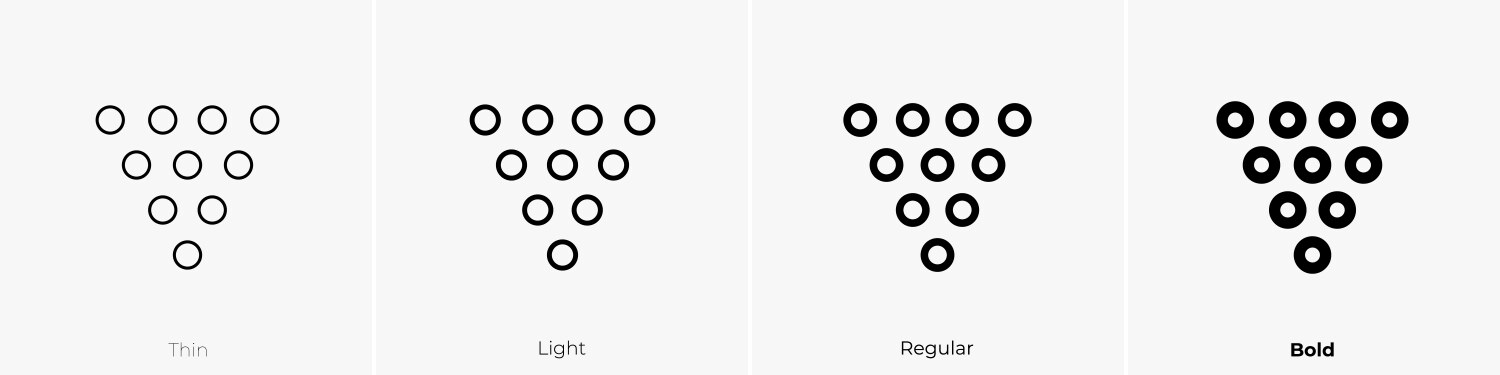 Bowling icon thin light regular and bold style Vector Image