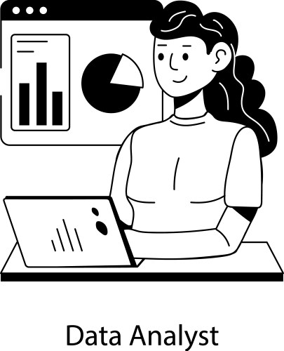 Data Analyst Royalty Free Vector Image Vectorstock