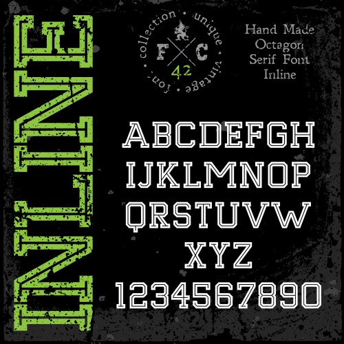 Handmade retro font Royalty Free Vector Image - VectorStock