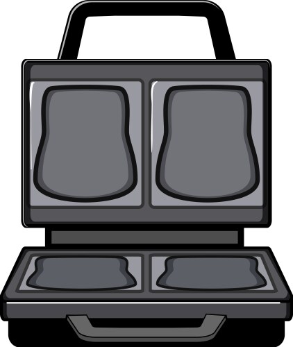 Machine sandwich maker cartoon Royalty Free Vector Image