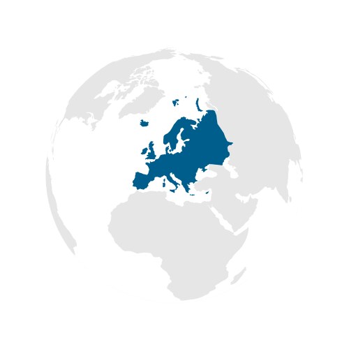 Map of Europe with Highlighted Vector Images (over 1,100)