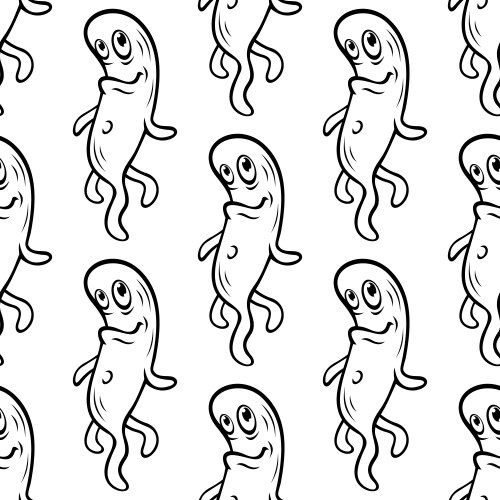 Graffiti monsters line art Royalty Free Vector Image