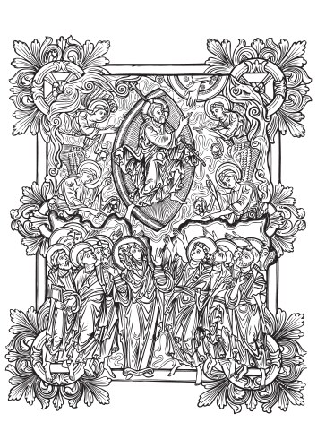 Jesus christ engraving Royalty Free Vector Image