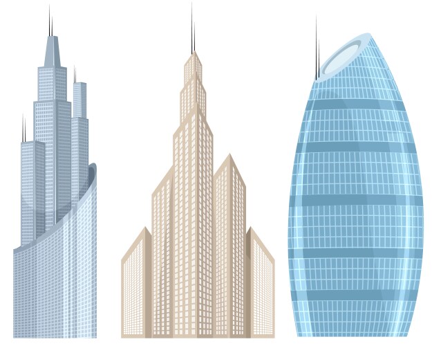 Comic hand-drawn of the shard skyscraper Vector Image