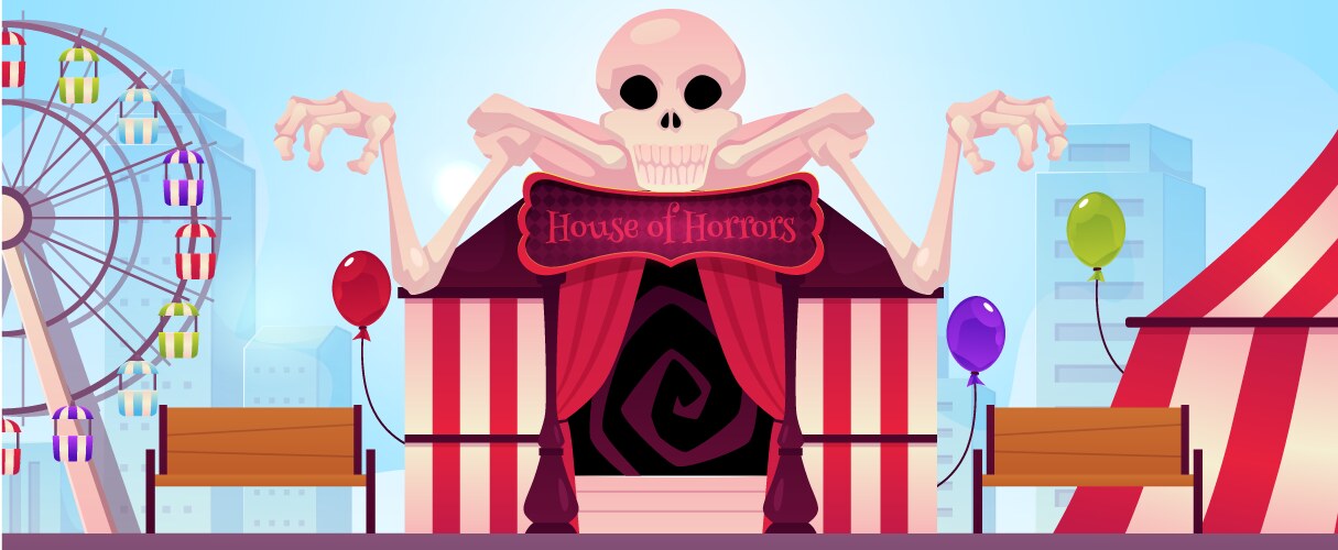 Beetlejuice house of horror Royalty Free Vector Image