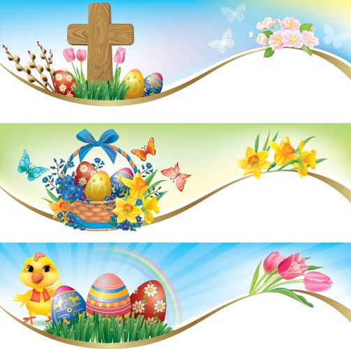Easter cross Royalty Free Vector Image - VectorStock