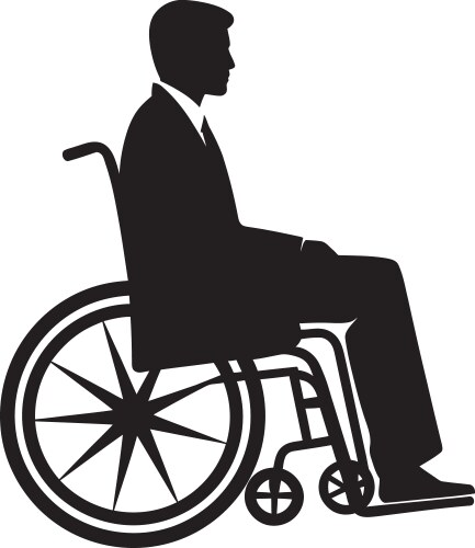 Empowering access disabled logo inclusive wheels Vector Image