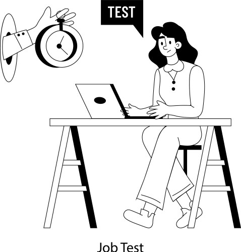 Job test Royalty Free Vector Image - VectorStock