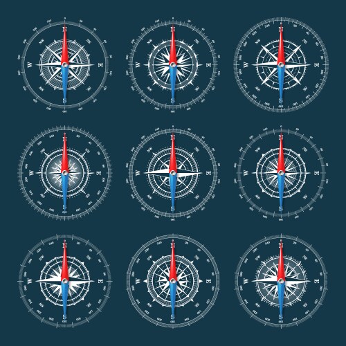 Nautical Rose Compass Vector Images (over 13,000)