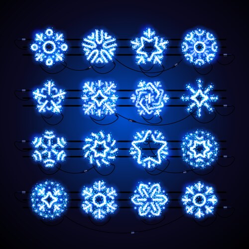 Magic christmas lights Royalty Free Vector Image