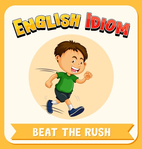 English idiom with picture description for beat Vector Image