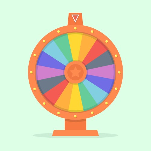 Fortune wheel in flat style blank template game Vector Image