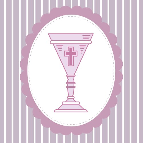 My first communion girl Royalty Free Vector Image