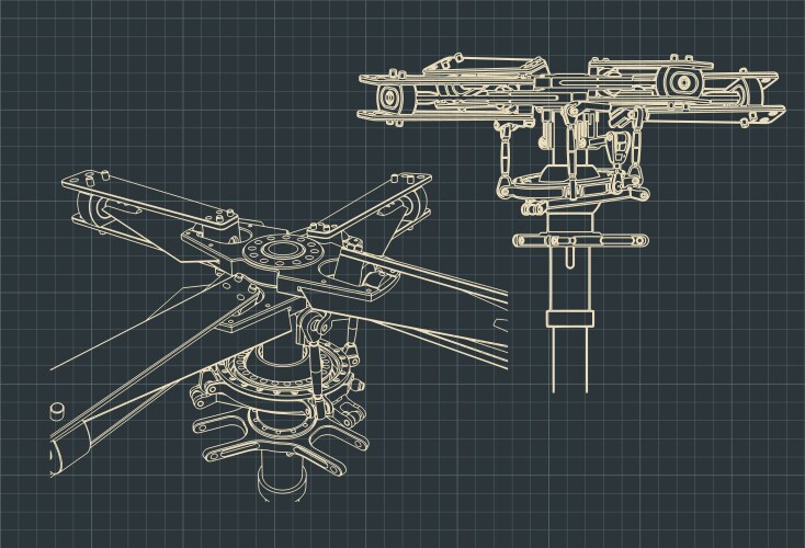 Helicopter Blueprint Vector Images (over 260)