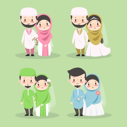 Muslim Wedding Cartoon Vector Images (over 370)