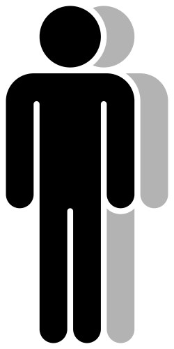 Five human sign people symbol Royalty Free Vector Image