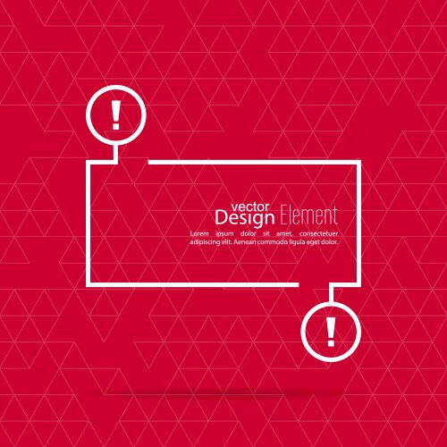 Exclamation mark blank template Royalty Free Vector Image