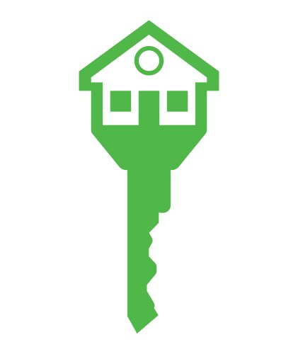 Realtor hands the key to house new Royalty Free Vector Image