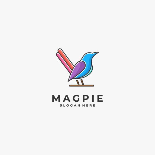 Taiwan blue magpie symbol urocissa Royalty Free Vector Image