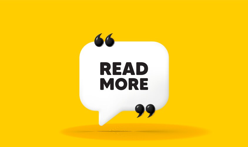 Read more symbol navigation sign chat speech Vector Image