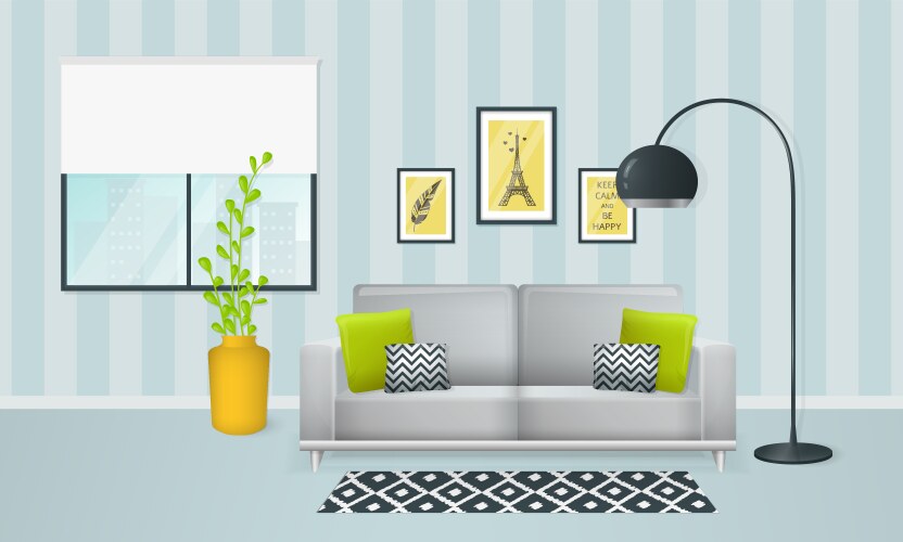 Kindergarten or kid room interior empty cartoon Vector Image