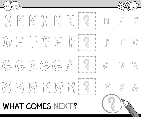 Jobs alphabet coloring book Royalty Free Vector Image