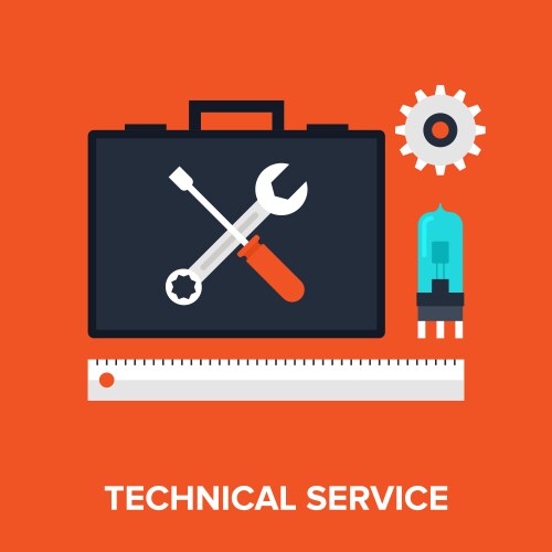 Mechanical service design Royalty Free Vector Image