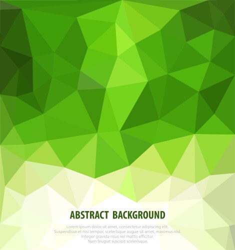 Abstract green triangle background Royalty Free Vector Image