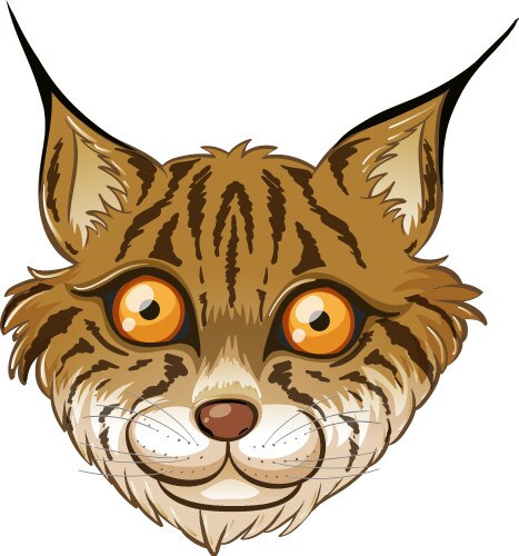 Cartoon lynx isolated on a white background Vector Image